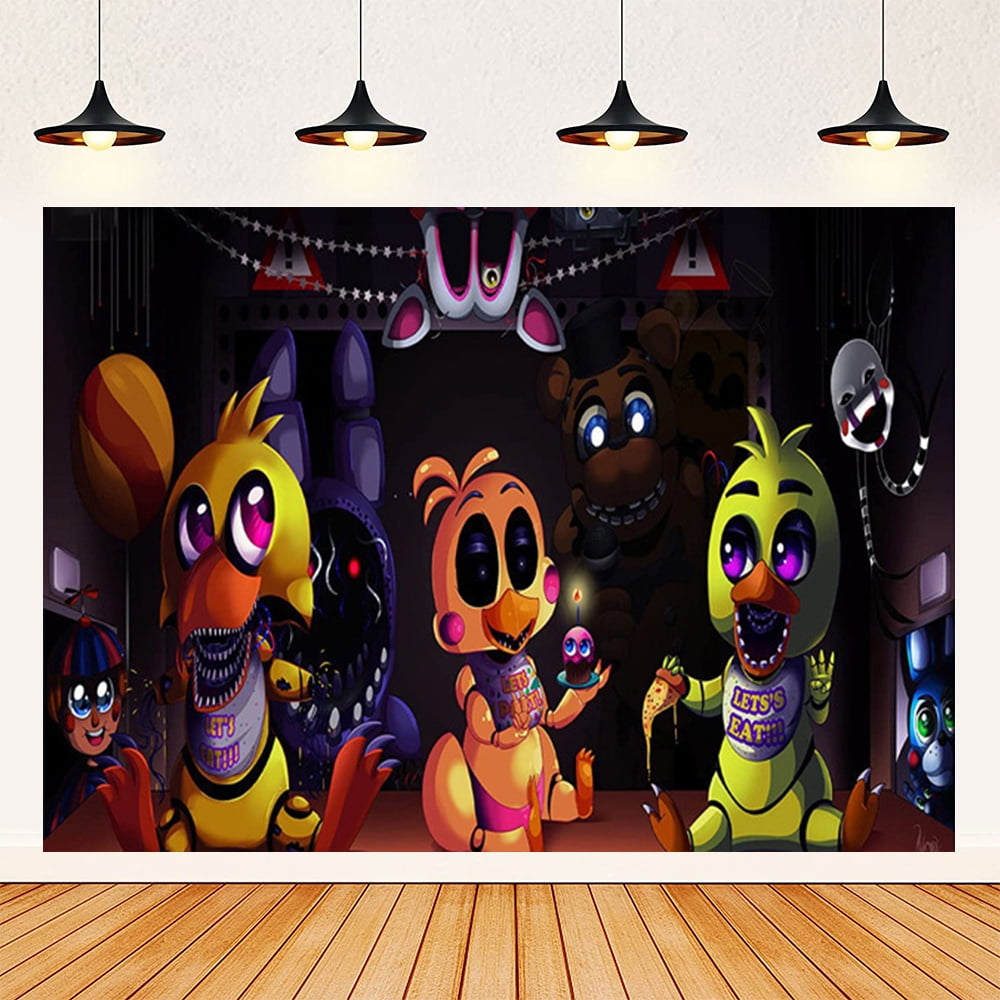 FNAF Five Nights Horrible Birthday Party Decoration Background Horrible ...