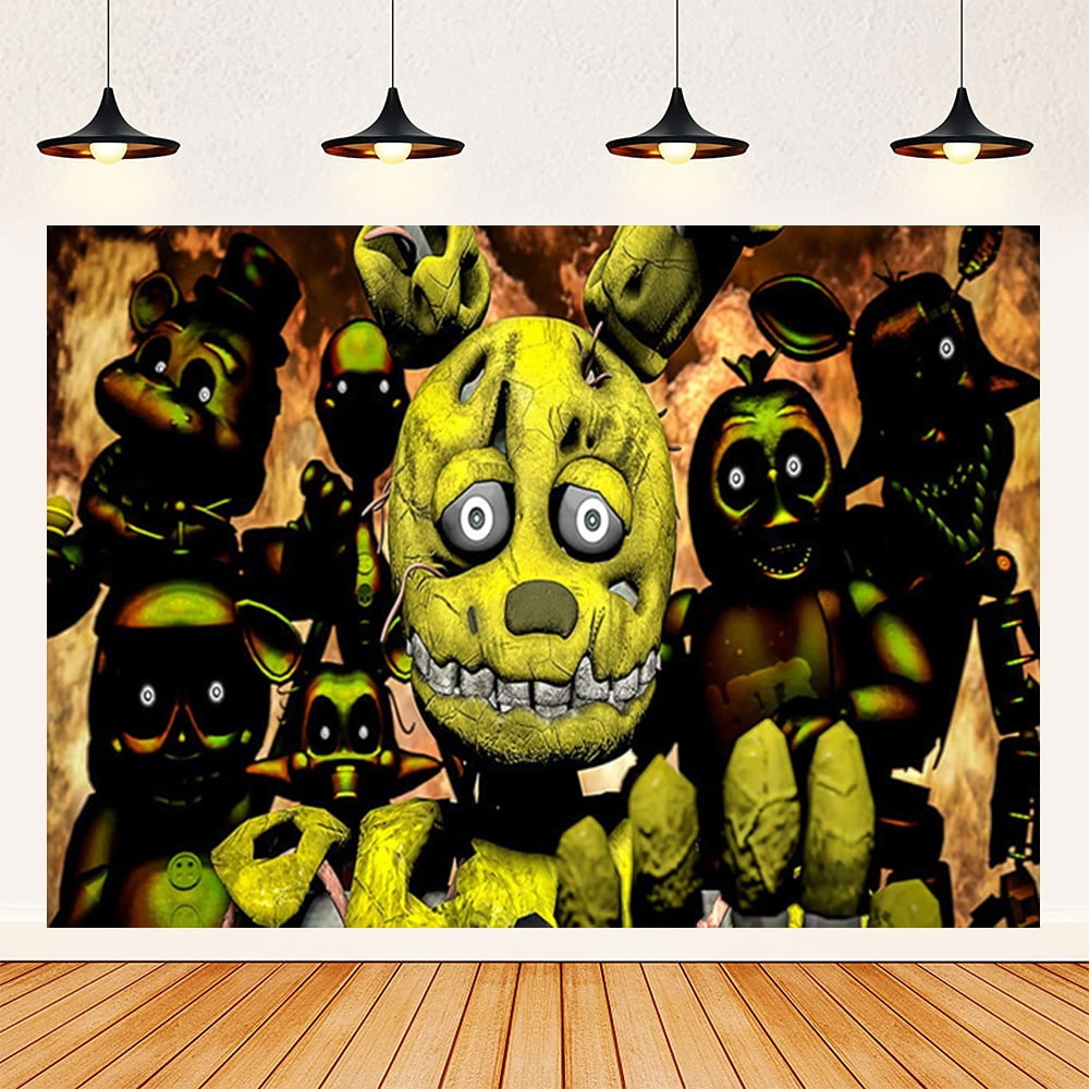 FNAF Five Nights Horrible Birthday Party Decoration Background Horrible ...