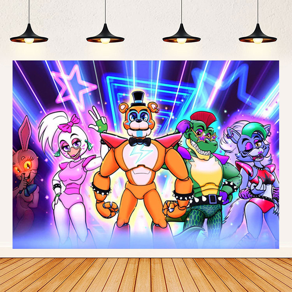 FNAF Five Nights Horrible Birthday Party Decoration Background Horrible ...