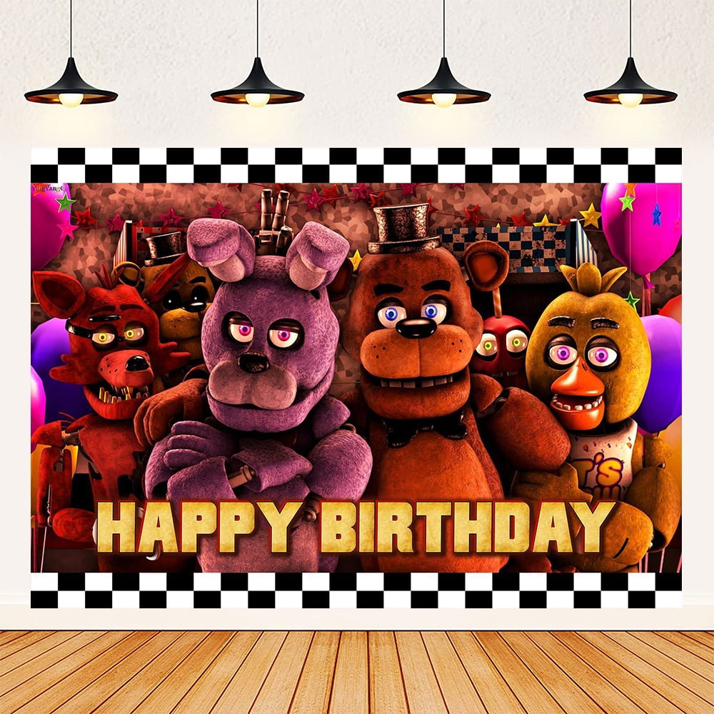 FNAF Five Nights Horrible Birthday Party Decoration Background Horrible ...