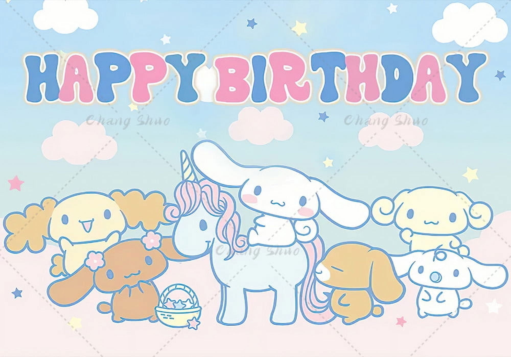 Cartoon image Cinnamoroll Photo Backdrop Sanrio Jade Dog Girls Birthday ...