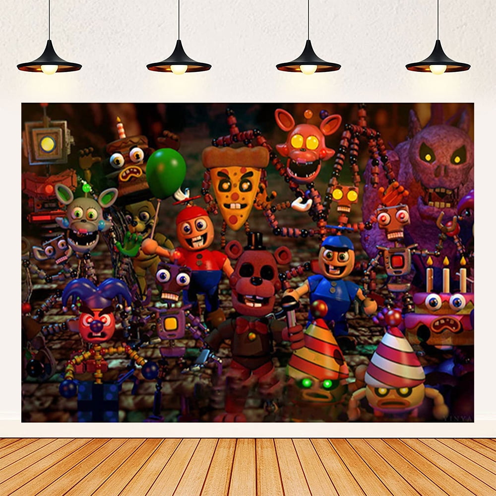 FNAF Five Nights Horrible Birthday Party Decoration Background Horrible ...