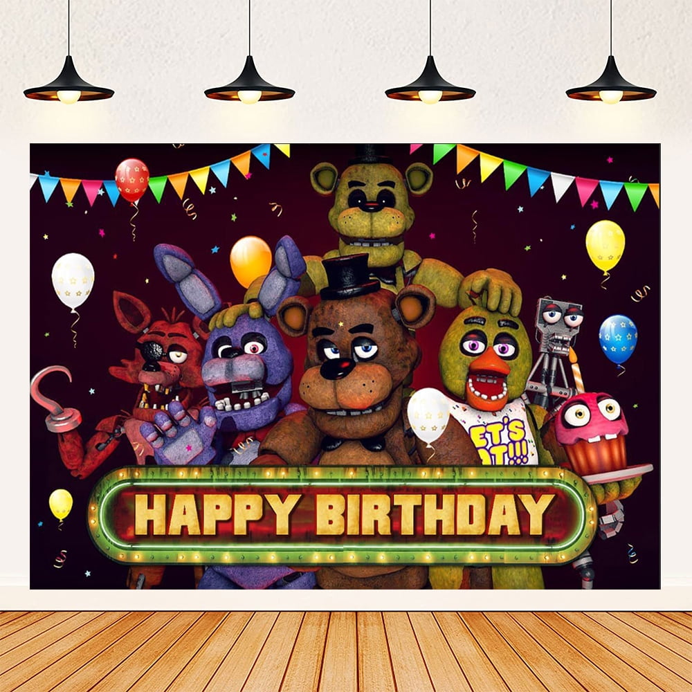FNAF Five Nights Horrible Birthday Party Decoration Background Horrible ...