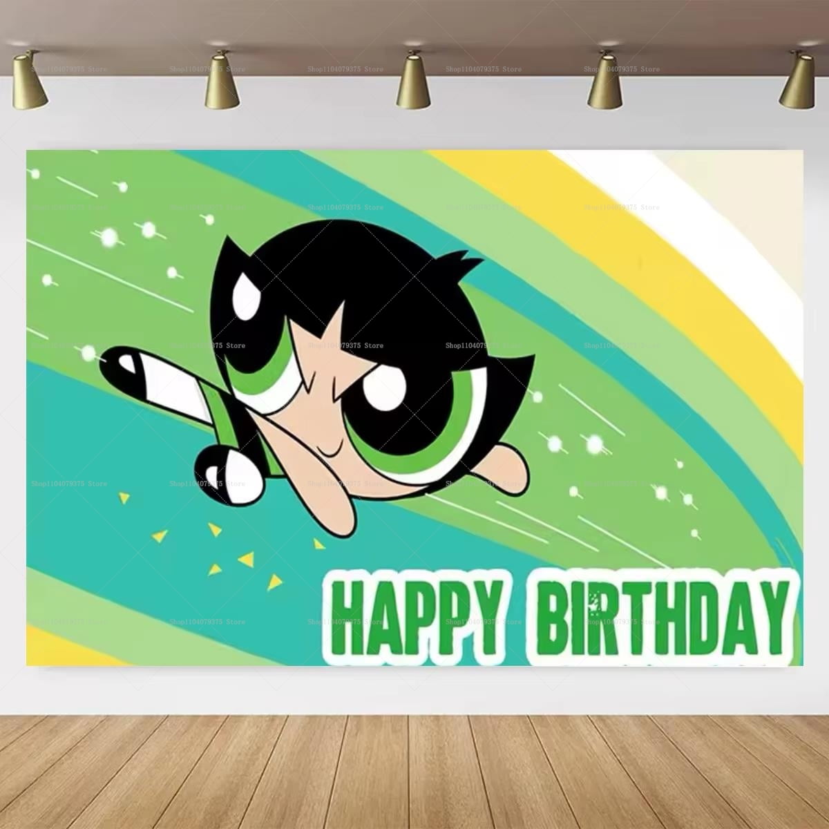 Cartoon Powerpuff Girls Birthday Party Theme Photography Background ...