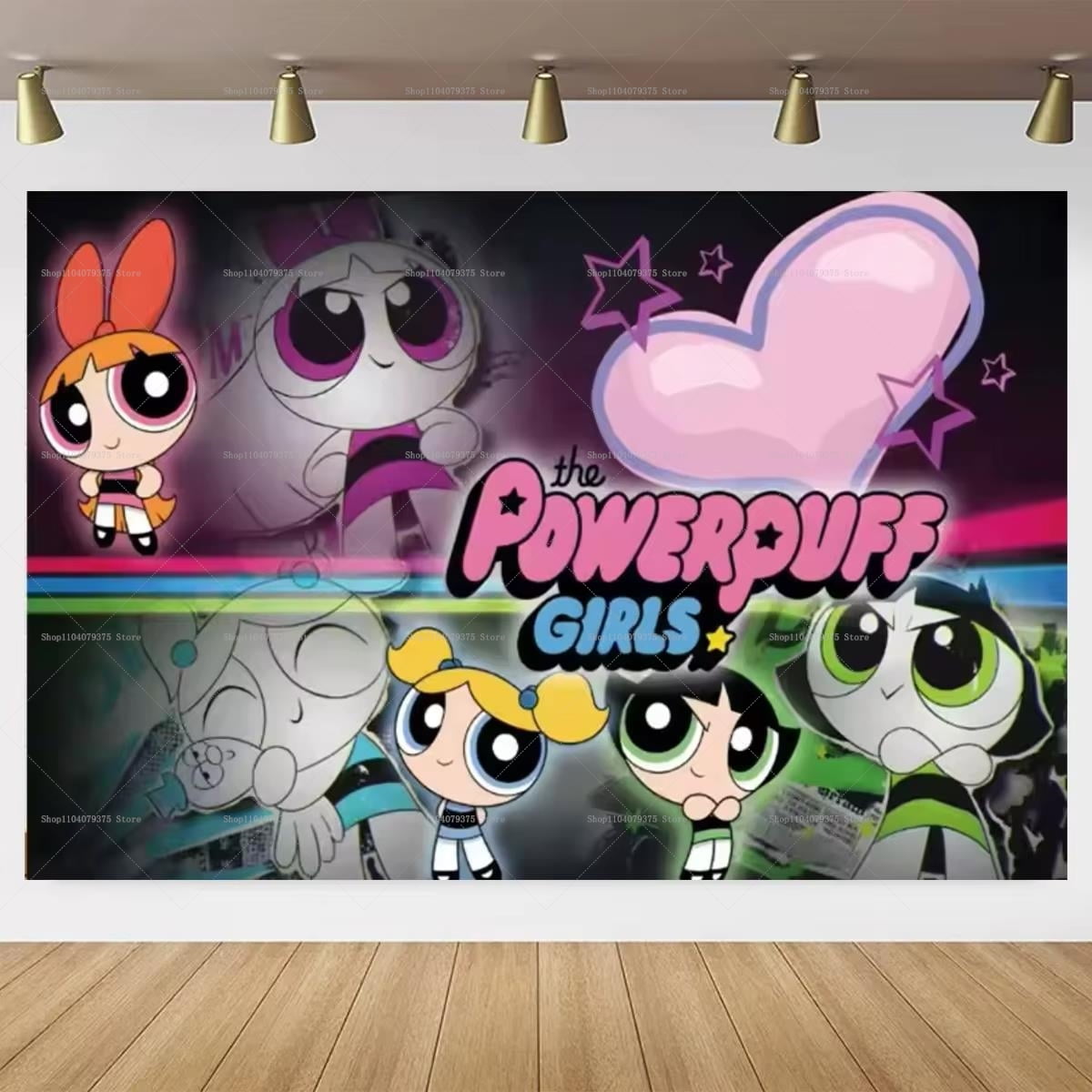 Cartoon Powerpuff Girls Birthday Party Theme Photography Background ...