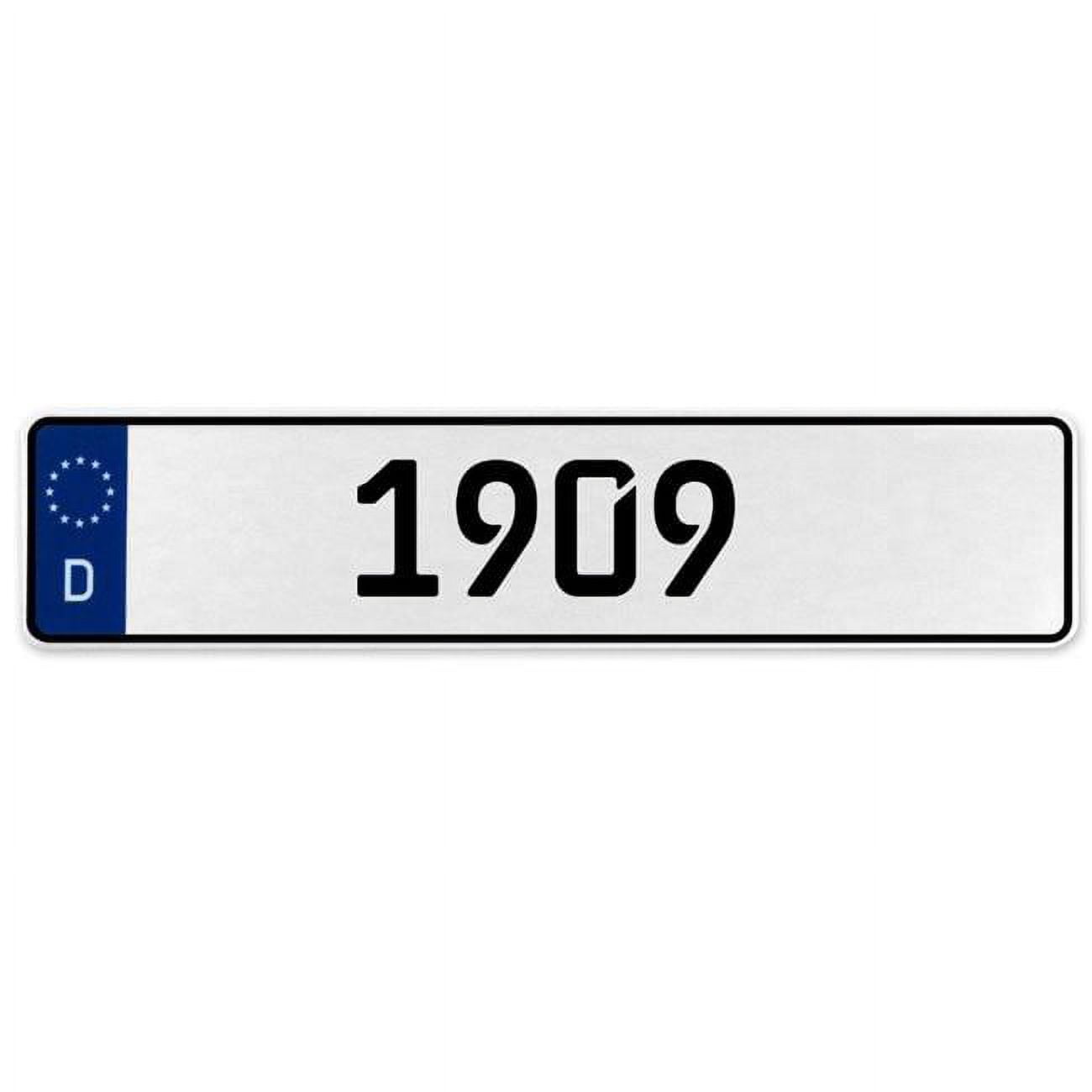 Vintage Parts USA 1909 Year - White Aluminum Street Sign Mancave Euro ...