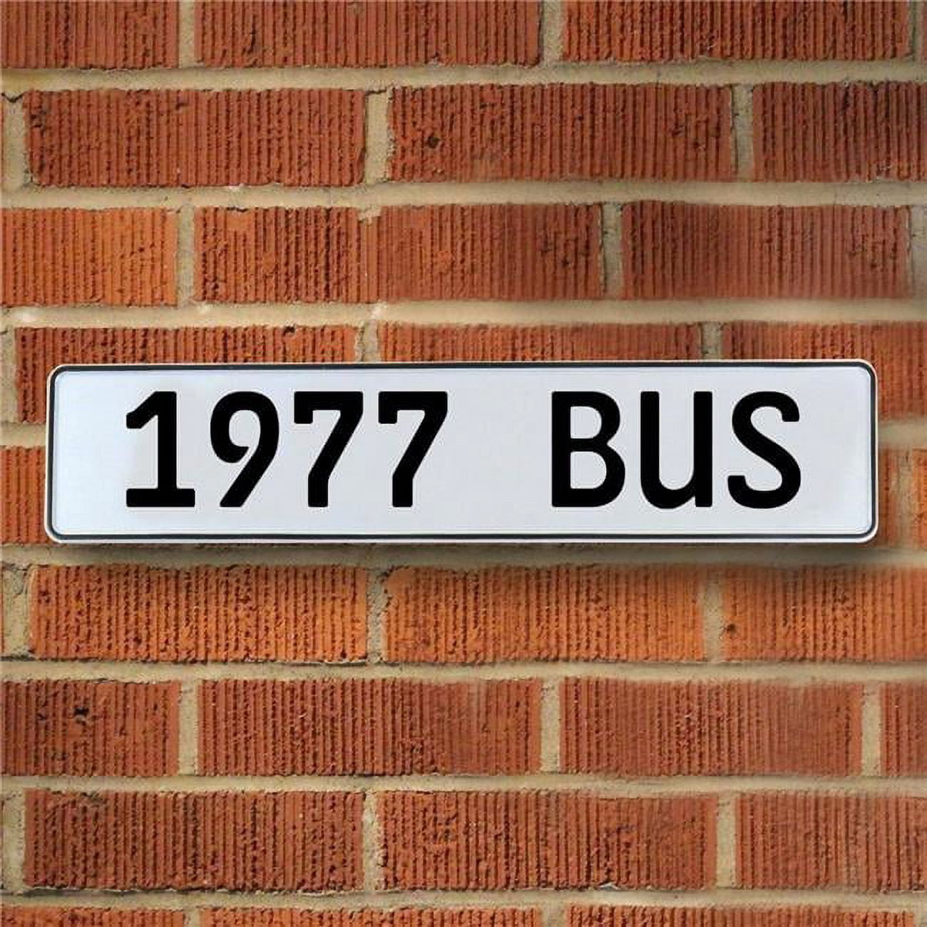 Vintage Parts USA 1977 BUS - White Aluminum Street Sign Mancave Euro ...