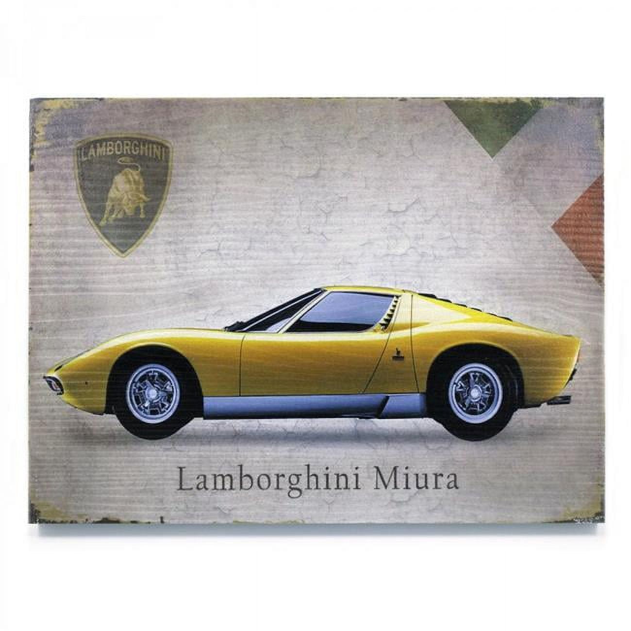 Vintage Parts USA 323943 Signature Lamborghini Wooden Sign - Walmart.com