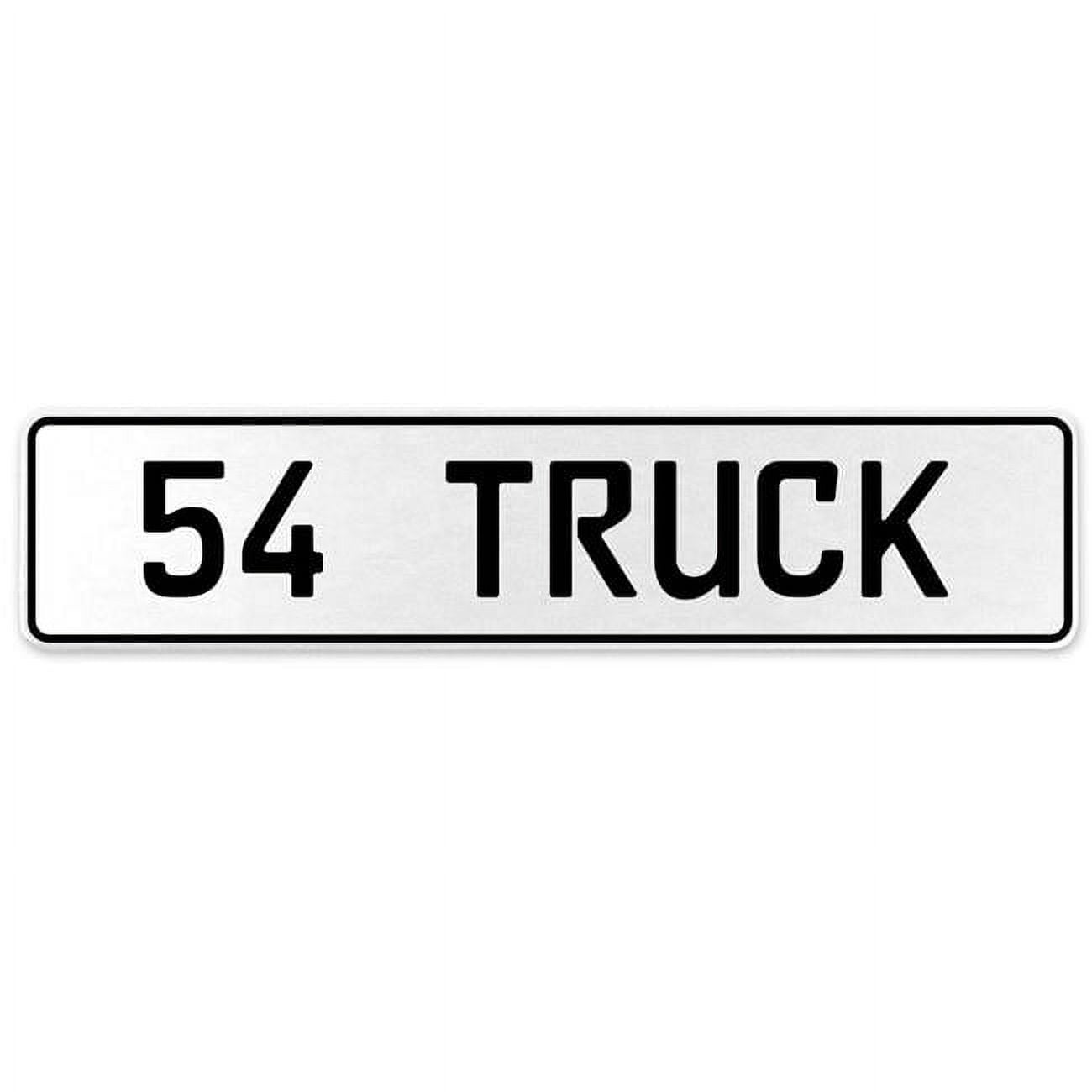 Vintage Parts USA 54 Truck - White Aluminum Street Sign Mancave Euro ...