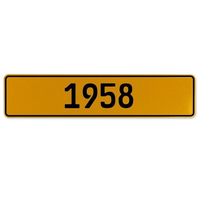 Vintage Parts USA 553354 1958 Year - Yellow Aluminum Street Sign ...