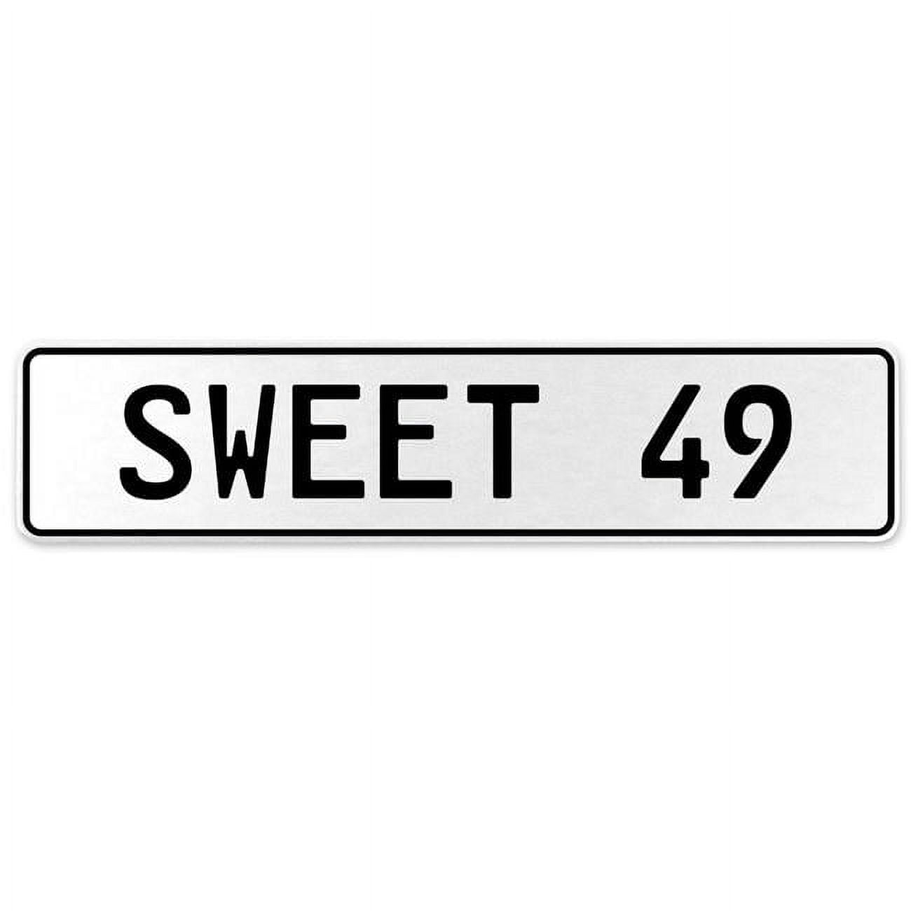 Vintage Parts USA 554151 Sweet 49 - White Aluminum Street Sign Mancave ...