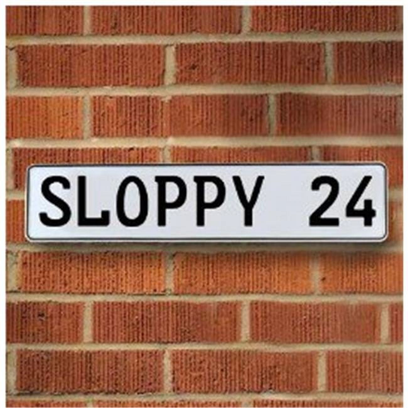 Vintage Parts USA 557690 Sloppy 24 - White Aluminum Street Sign Mancave ...