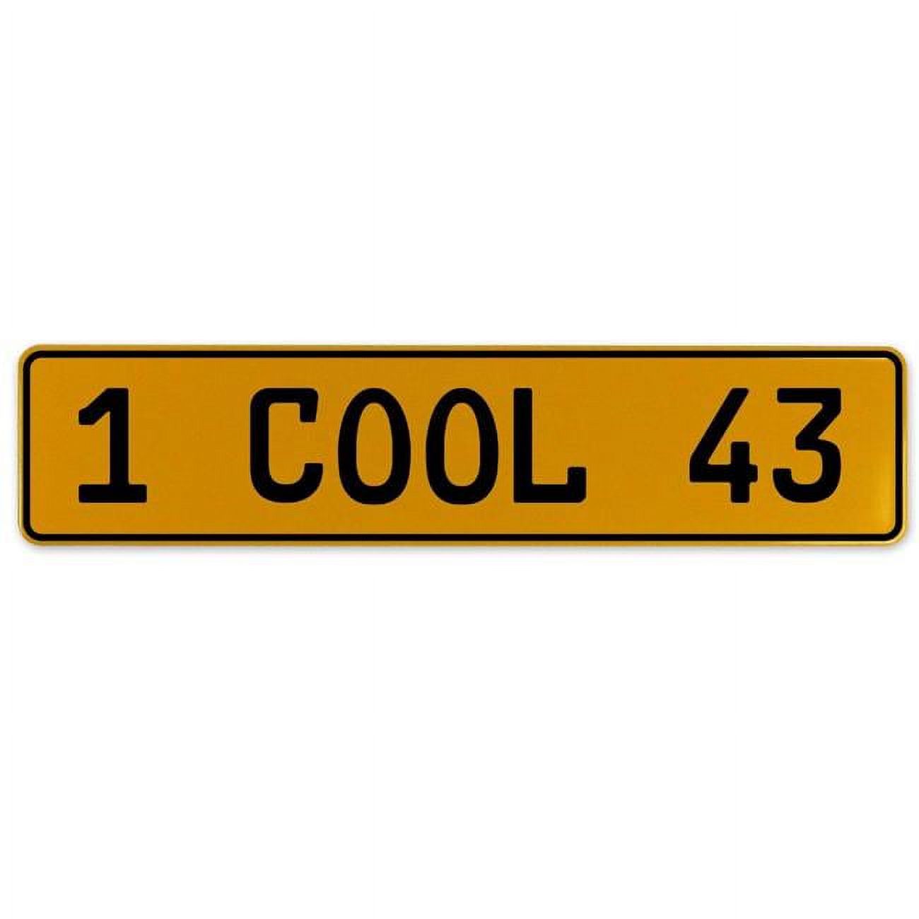 Vintage Parts USA 558897 1 Cool 43 - Yellow Aluminum Street Sign ...