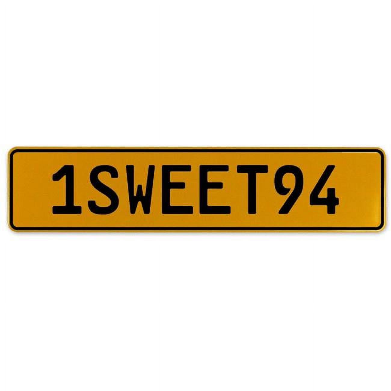 Vintage Parts USA 559344 1Sweet94 - Yellow Aluminum Street Sign Mancave ...