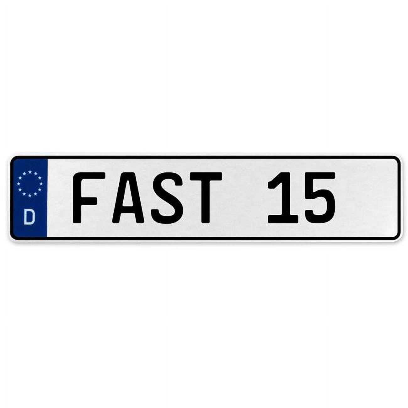 Vintage Parts USA 577898 Fast 15 - White Aluminum Street Sign Mancave ...