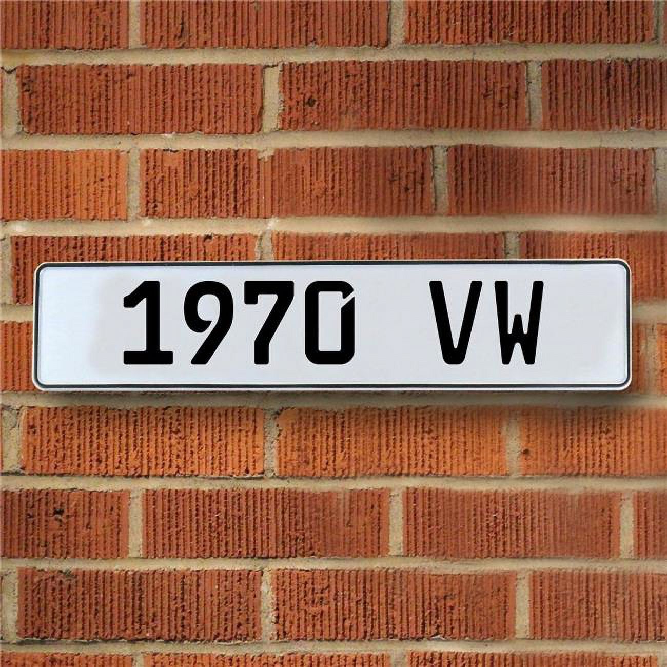 Vintage Parts USA 786209 1970 VW - White Aluminum Street Sign Mancave ...