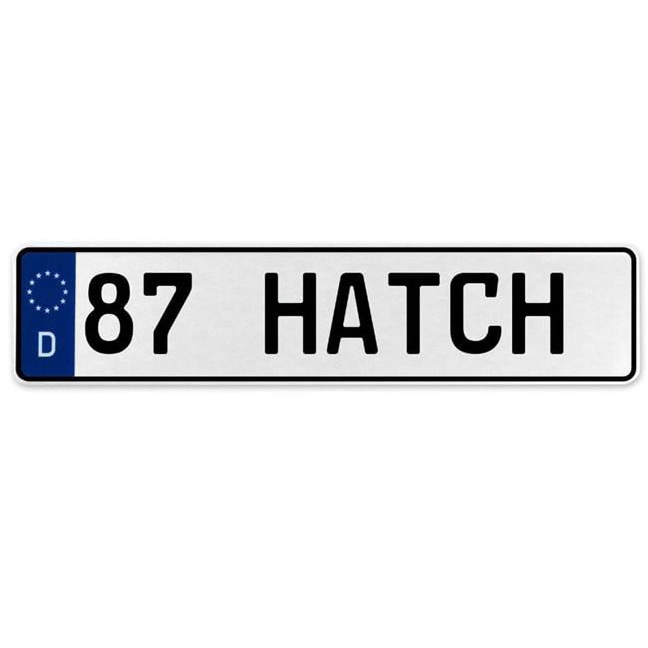 Vintage Parts USA 87 HATCH - White Aluminum Street Sign Mancave Euro ...