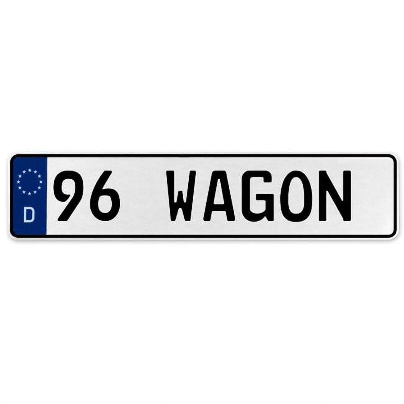 Vintage Parts USA 96 WAGON - White Aluminum Street Sign Mancave Euro ...