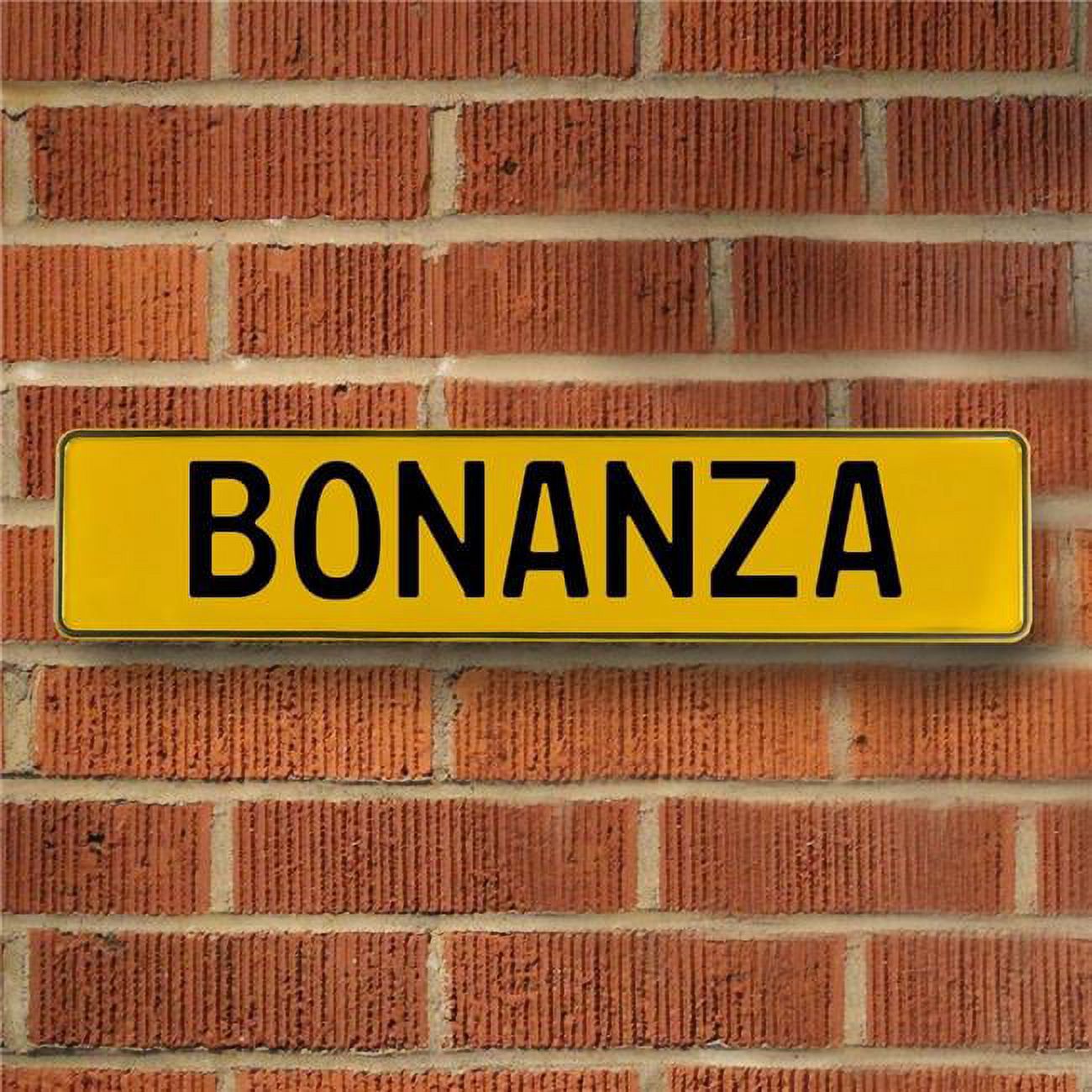 Vintage Parts USA BONANZA - Yellow Aluminum Street Sign Mancave Euro ...