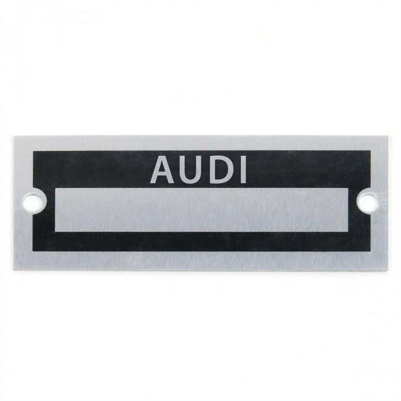 Vintage Parts USA Blank Data Vintage Style License Plate - Audi, Black ...