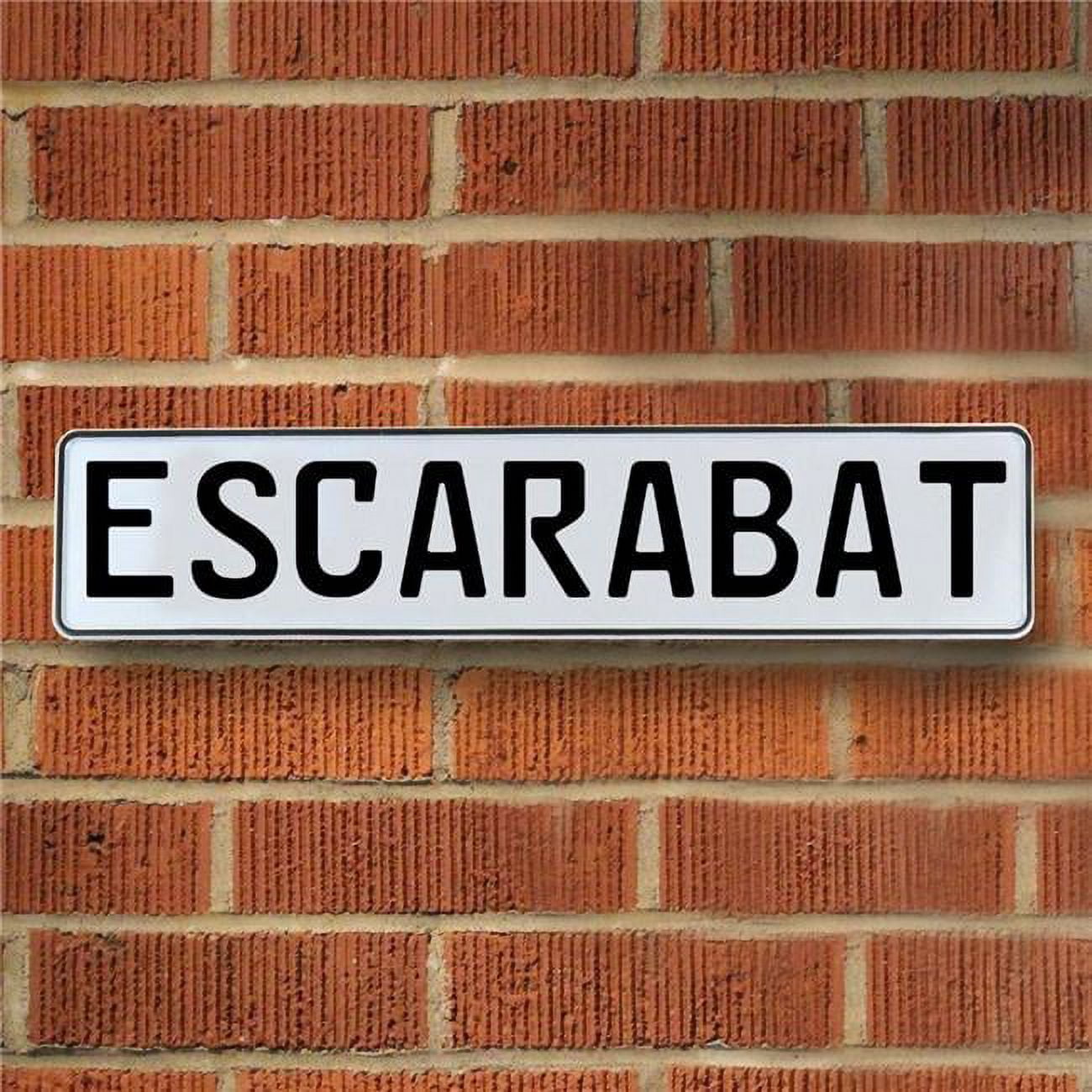 Vintage Parts USA ESCARABAT - White Aluminum Street Sign Mancave Euro ...