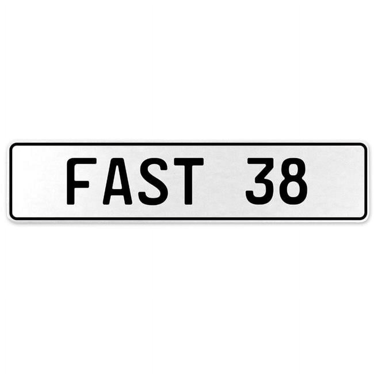 Vintage Parts USA Fast 38 - White Aluminum Street Sign Mancave Euro ...