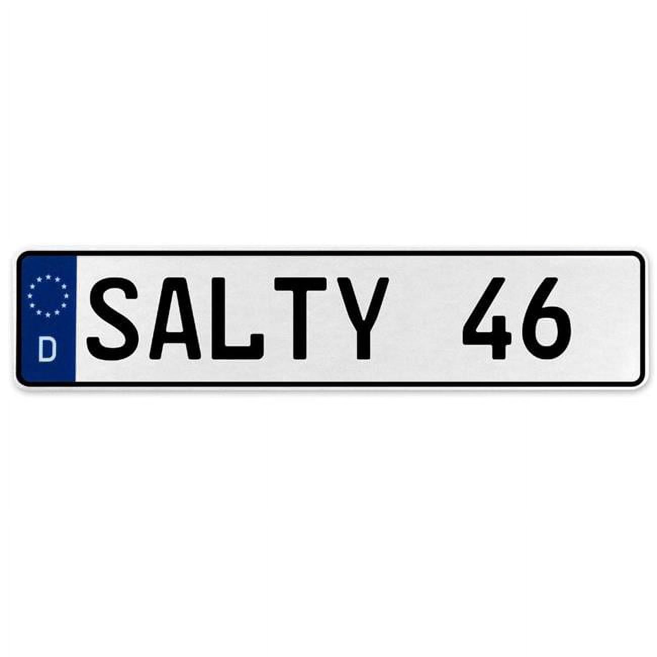Vintage Parts USA Salty 46 - White Aluminum Street Sign Mancave Euro ...