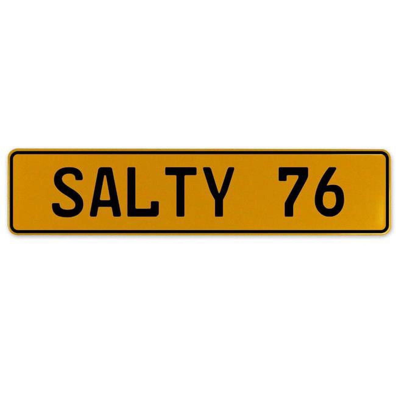 Vintage Parts USA Salty 76 - Yellow Aluminum Street Sign Mancave Euro ...