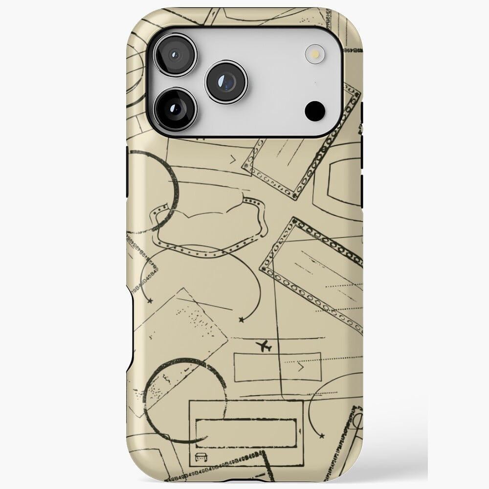 Vintage Passport Stamps Pattern Art For iPhone 11-17 Pro Max Phone ...