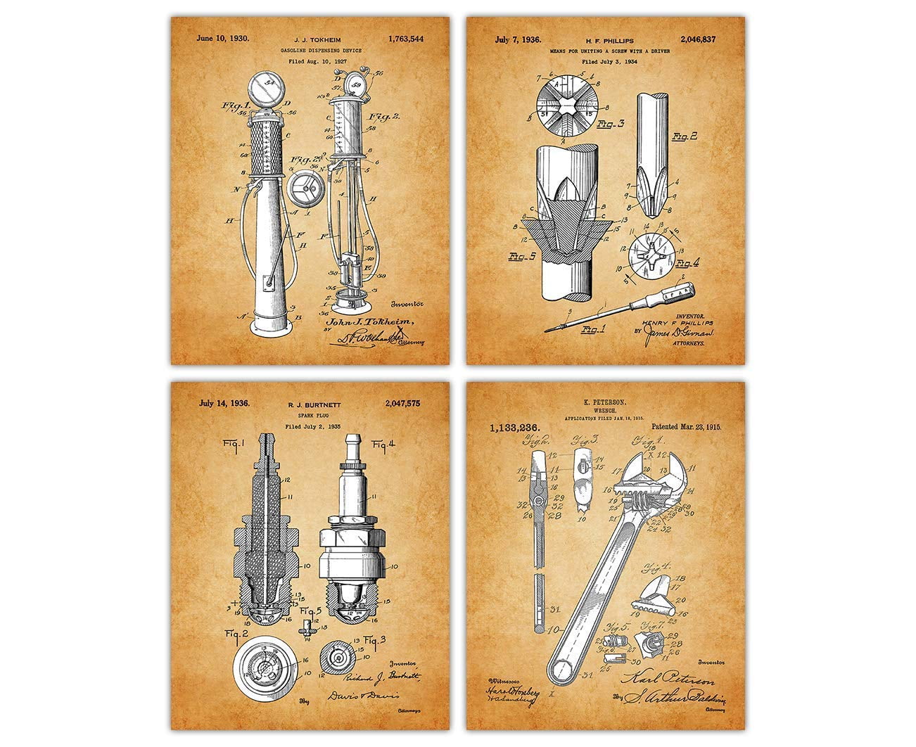 Vintage Patent Prints Wall Art Car Poster - Auto Mechanic Tools Photo ...