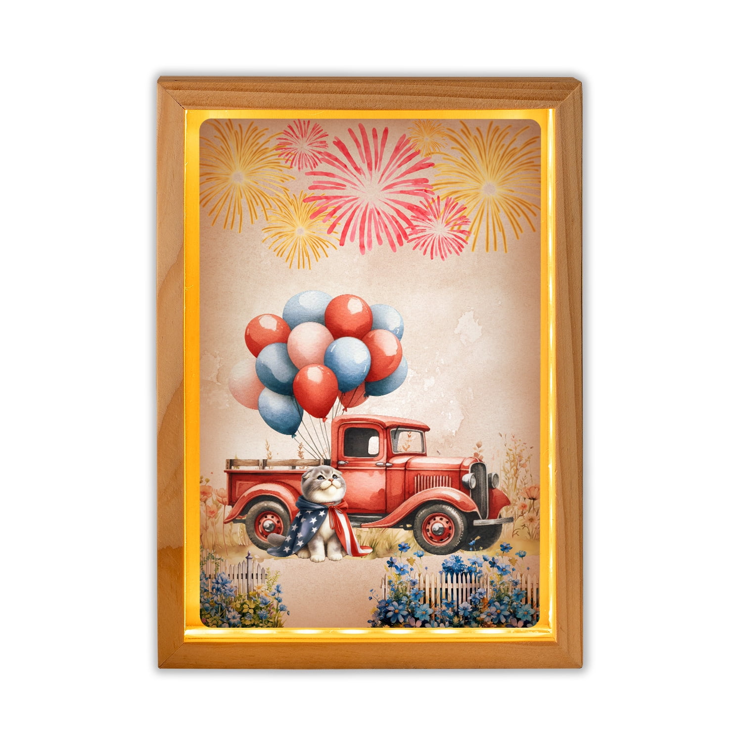 Vintage Patriotic Scottish Fold 4th of July Independence Memorial Day ...