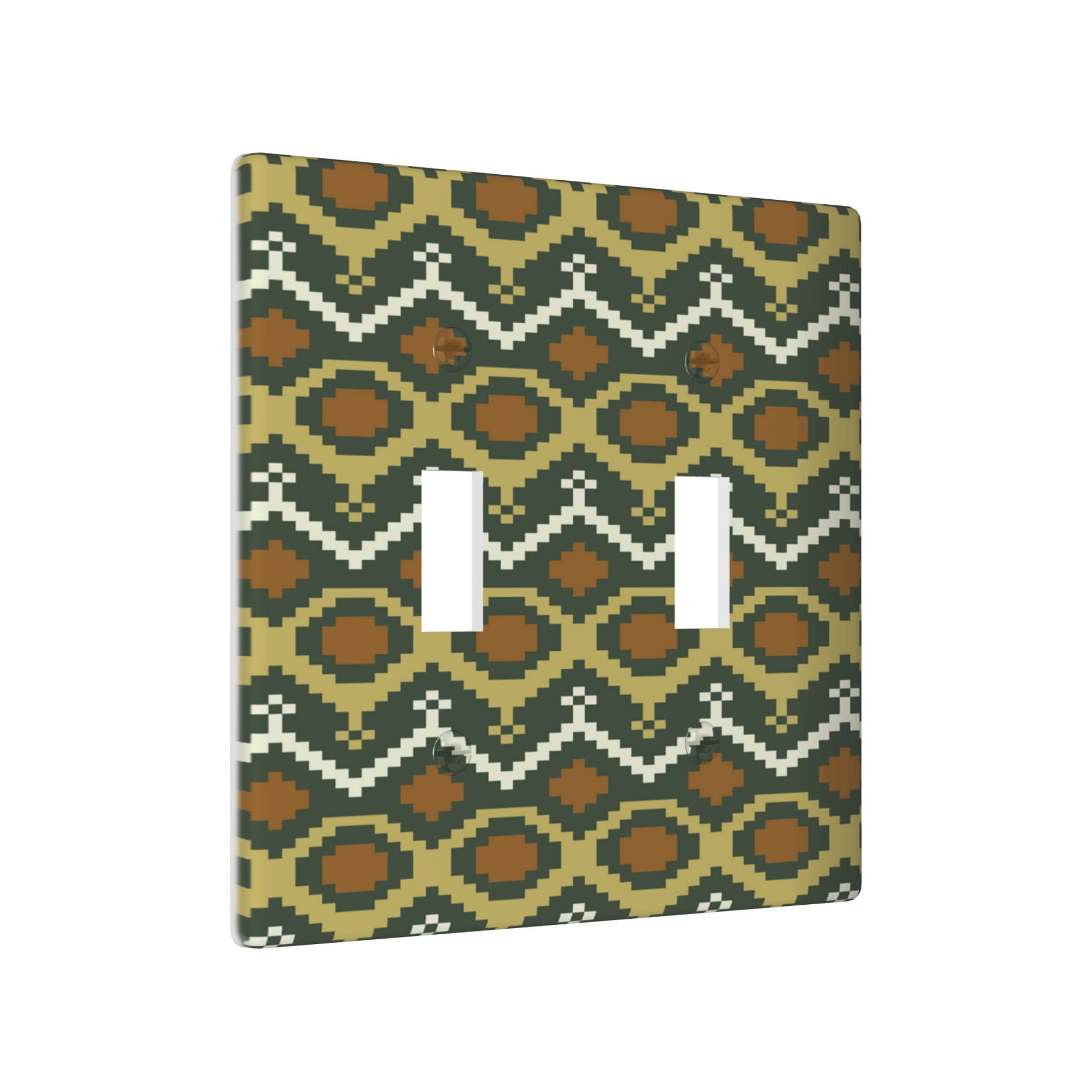 Vintage Pattern Background Double Toggle Light Switch Plate Decorative ...