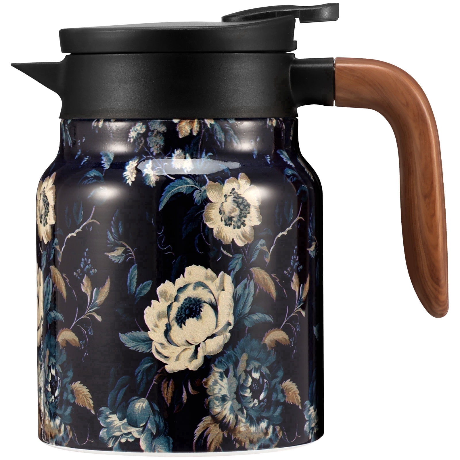 35 Oz Vintage Pattern Tea Pot Insulated Teapot Built-in Infuser ...