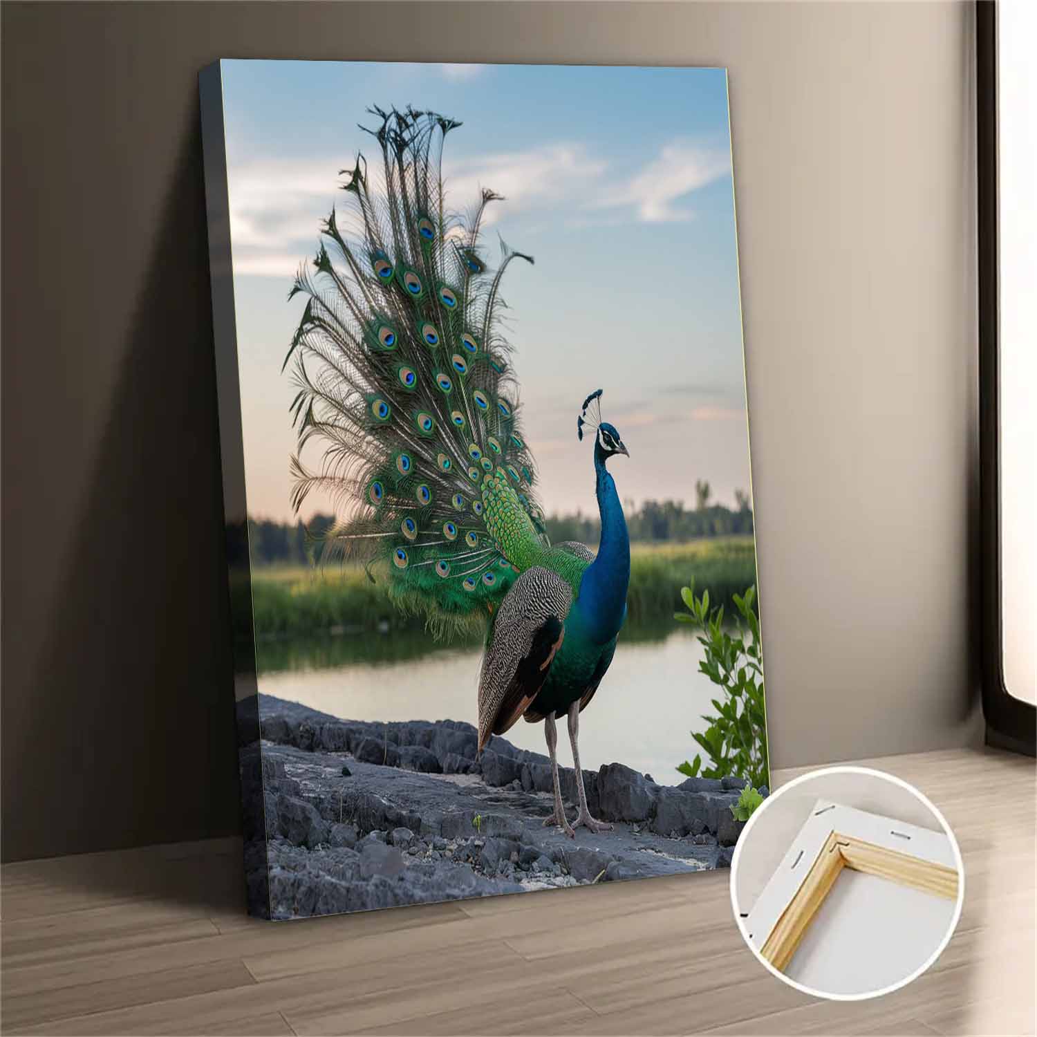 Vintage Peacock Canvas Wall Art Print for Bedroom Living Room Home ...