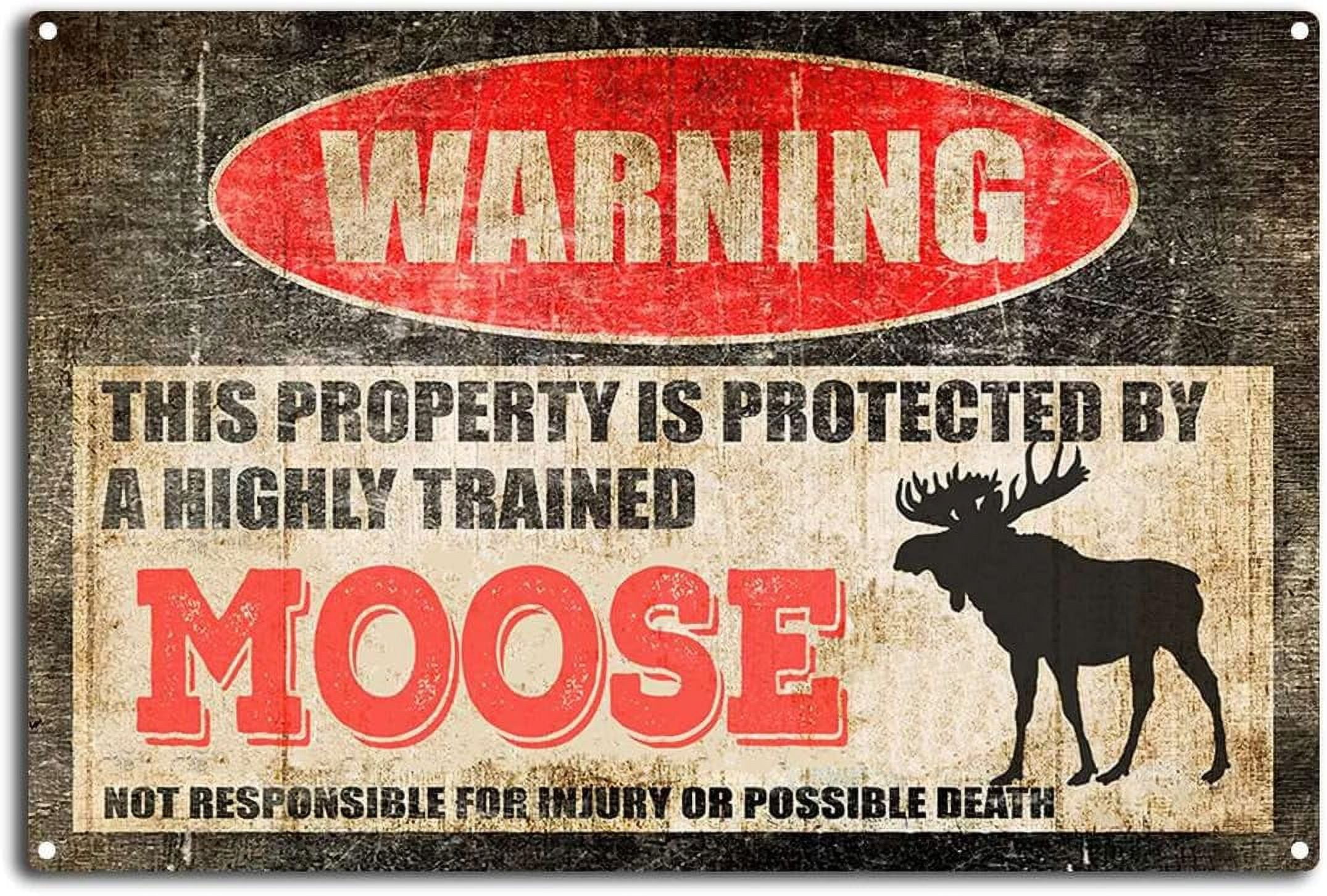 Vintage Peacock Tin Sign,Warning This Property is Protected by a Highly ...