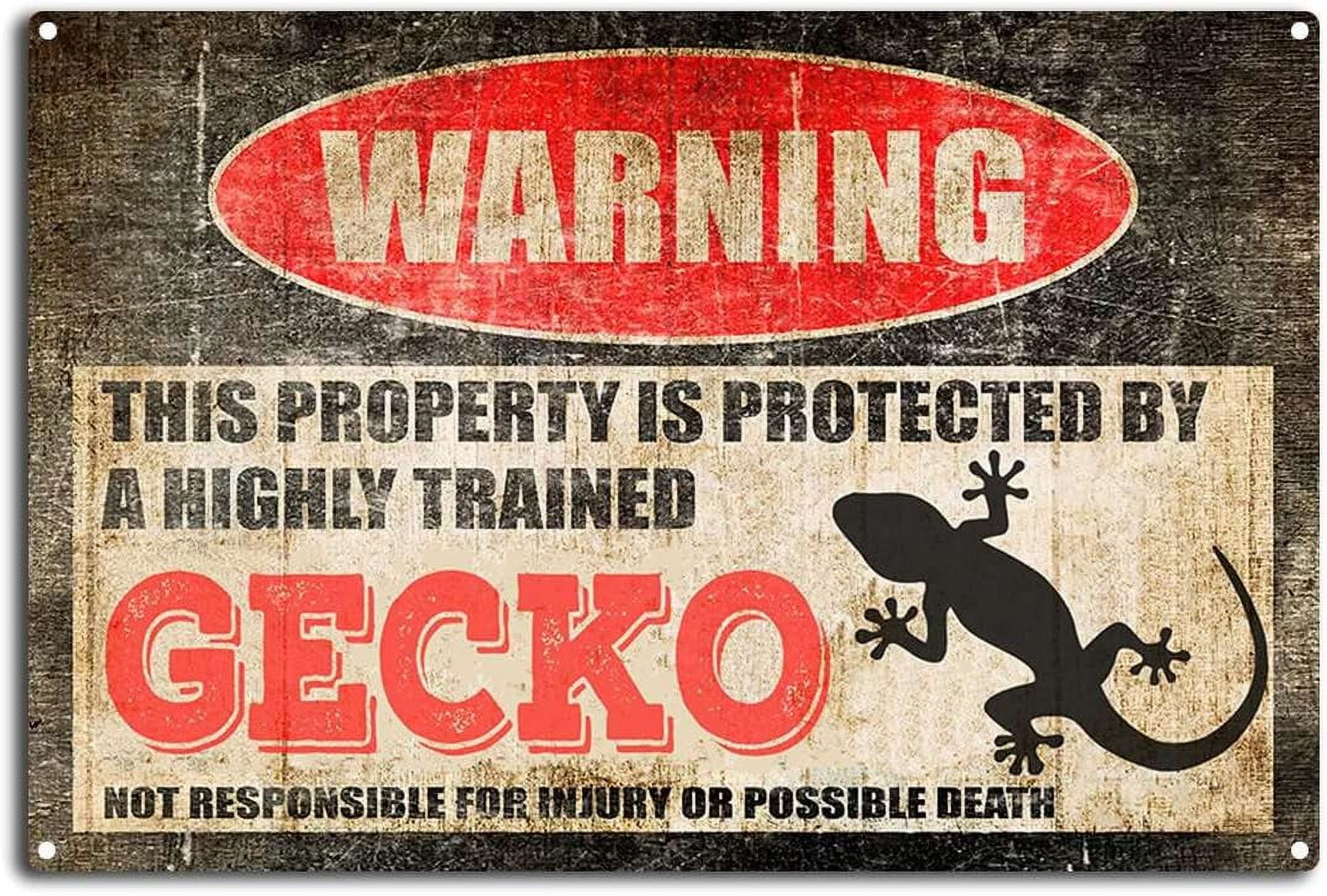 Vintage Peacock Tin Sign,Warning This Property is Protected by a Highly ...