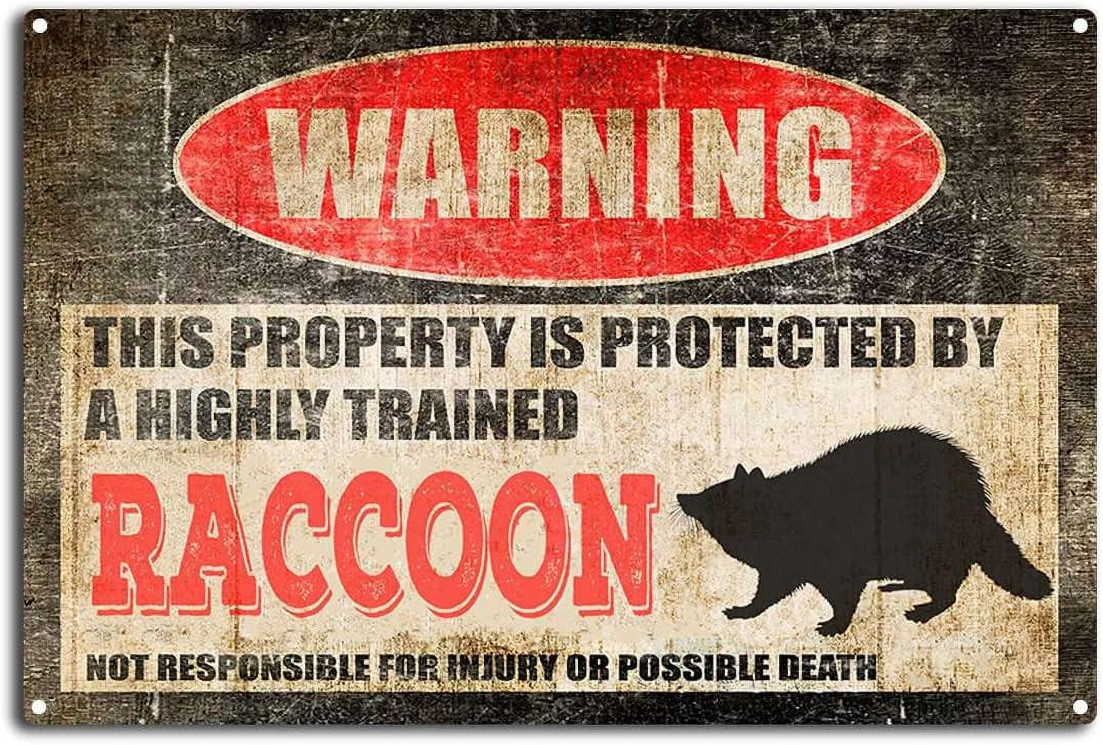 Vintage Peacock Tin Sign,Warning This Property is Protected by a Highly ...
