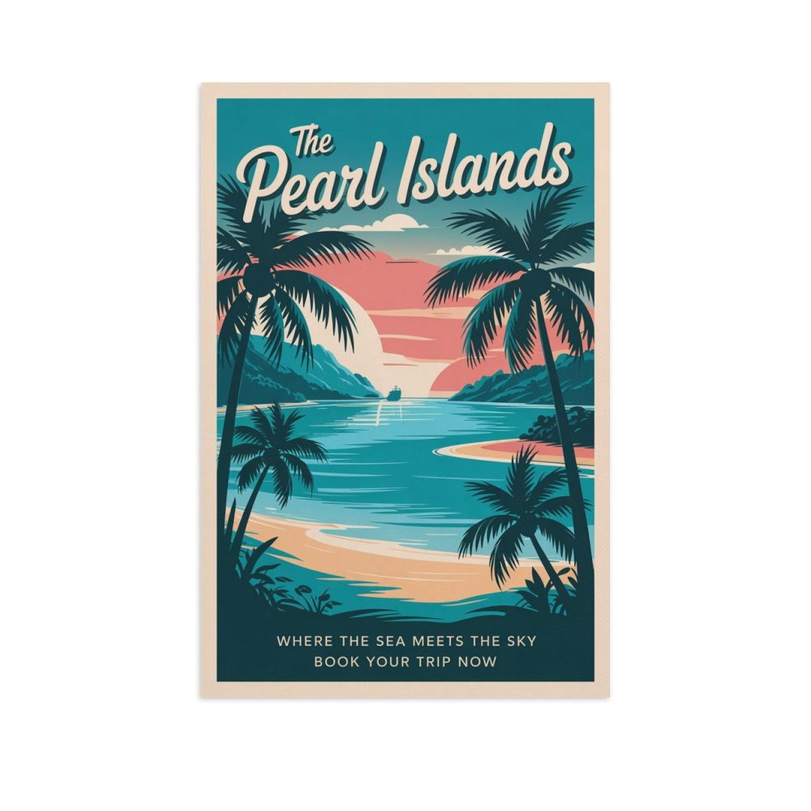 Vintage Pearl Islands Retro Panama Tourism with Ocean Views & Secluded ...