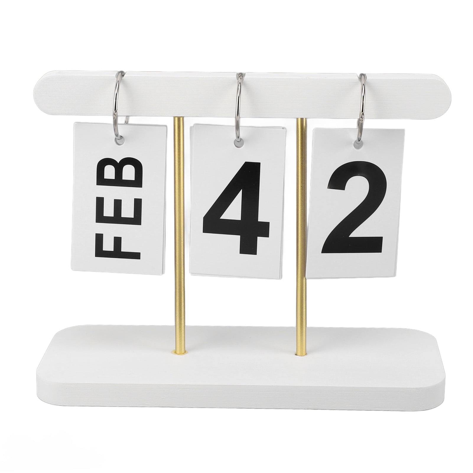 Vintage Perpetual Standing Flip Calendar Large Display Desk Decor ...