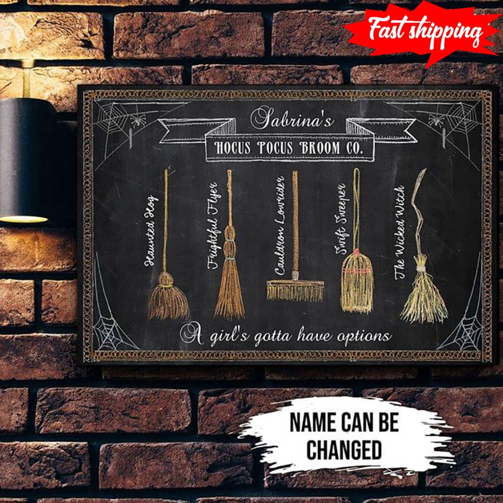 Vintage Personalized Name Hocus Pocus Broom Co. A Girl's Gotta Have ...