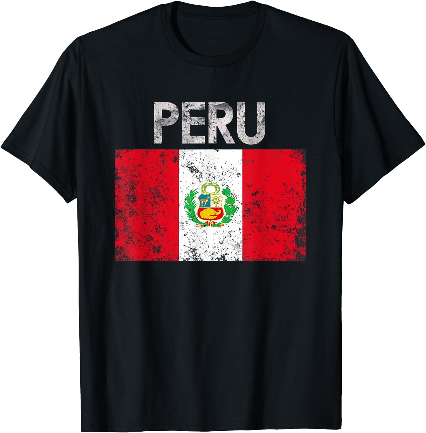 Vintage Peru Peruvian Flag Pride Gift T-Shirt - Walmart.com