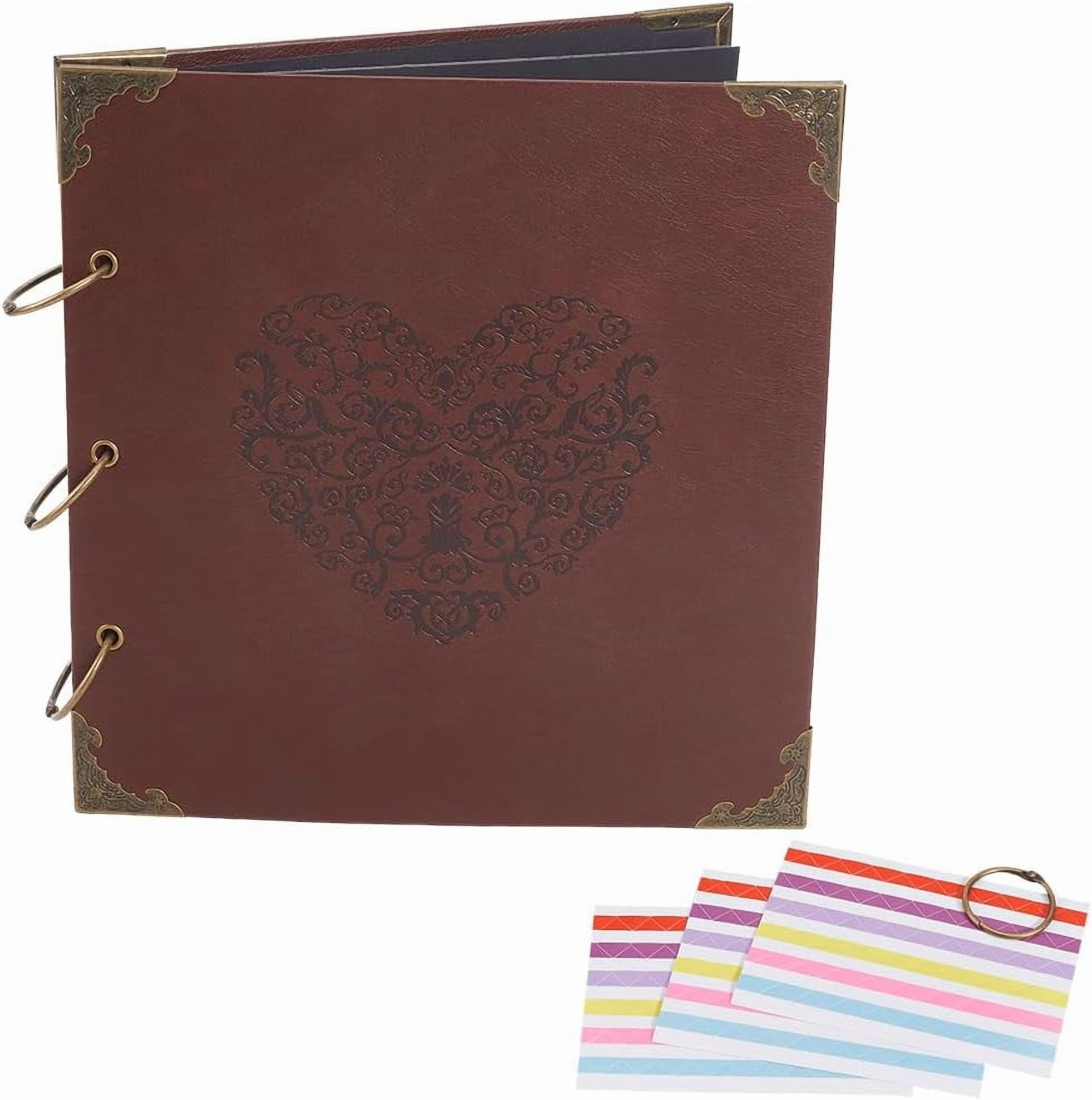 Vintage Photo Album Picture Scrapbook Kit with Corners Stickers 10 x 10 ...
