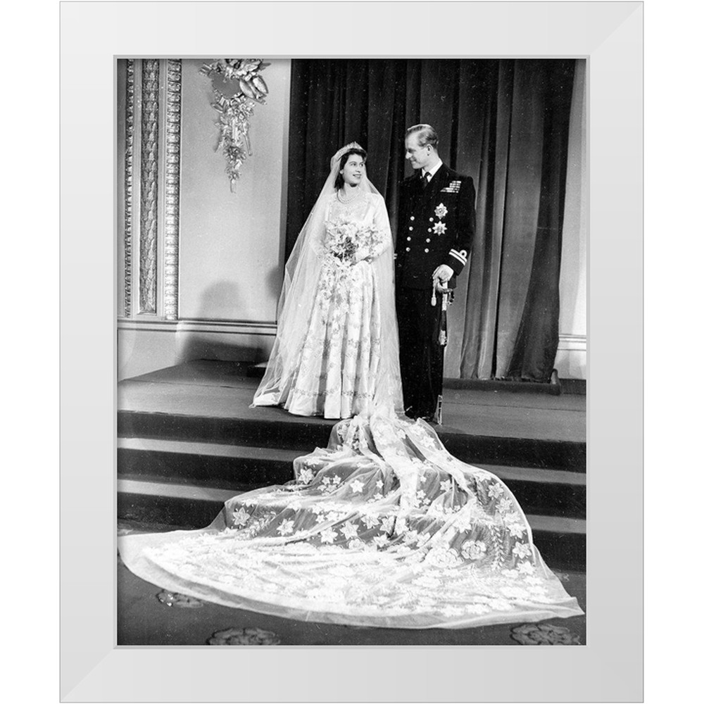 Vintage Photography 20x24 White Modern Wood Framed Museum Art Print Titled - Wedding Picture of ...