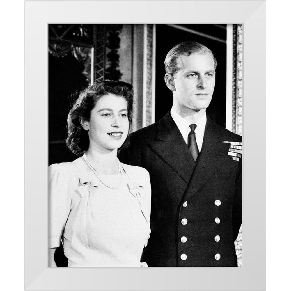 Vintage Photography 26x32 White Modern Wood Framed Museum Art Print Titled - Princess Elizabeth ...