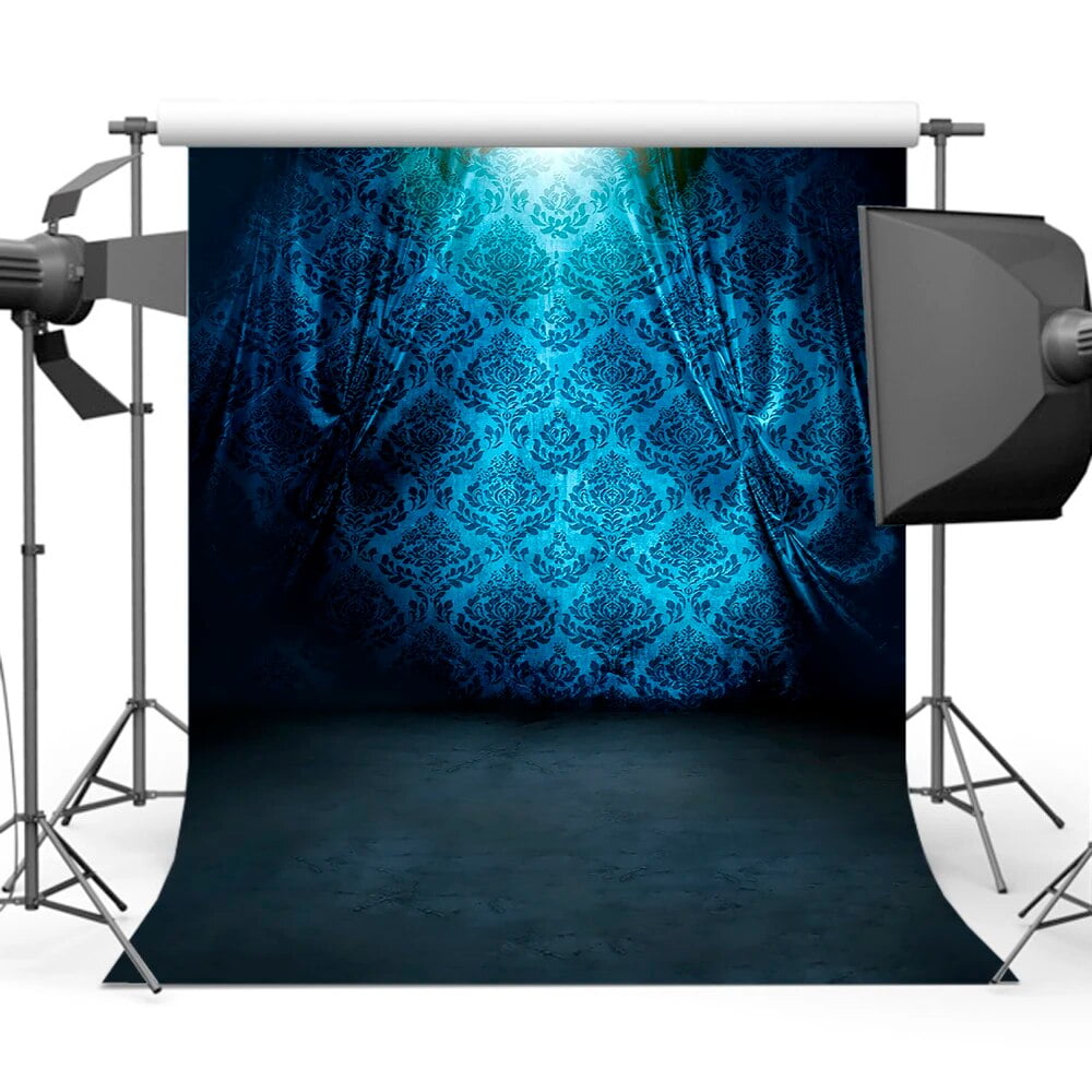Vintage Photography Background Portrait Blue Wall Backdrops for Photo ...
