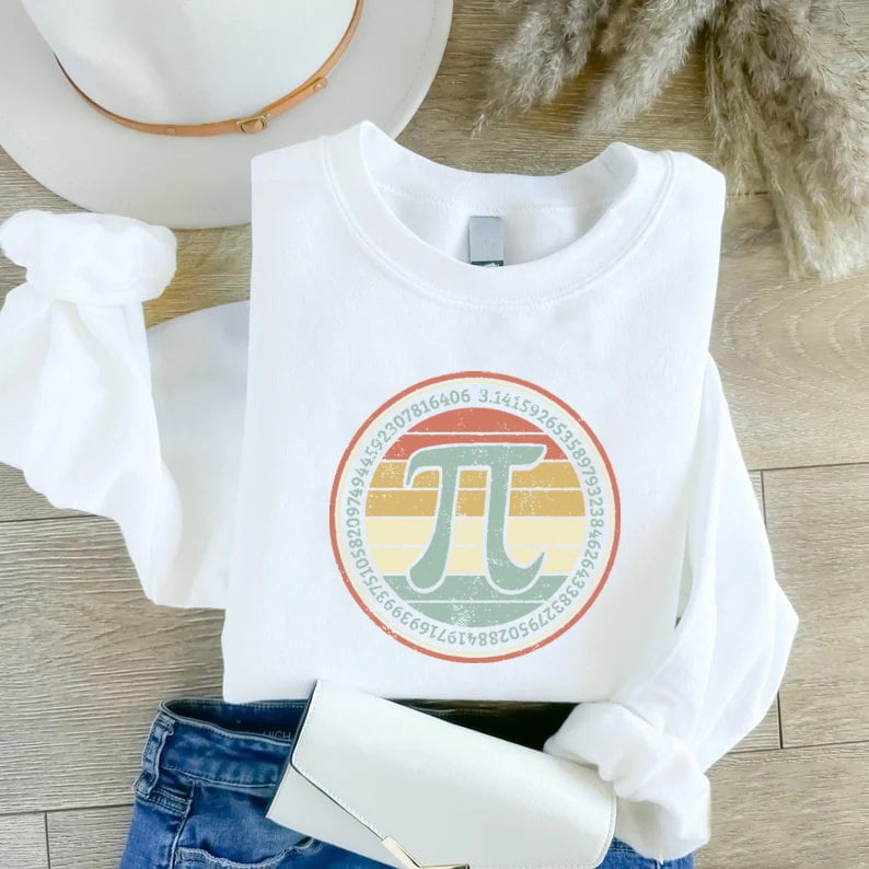 Vintage Pi Day Sweatshirt, Math Teacher Gift, Math Teacher Shirt ...