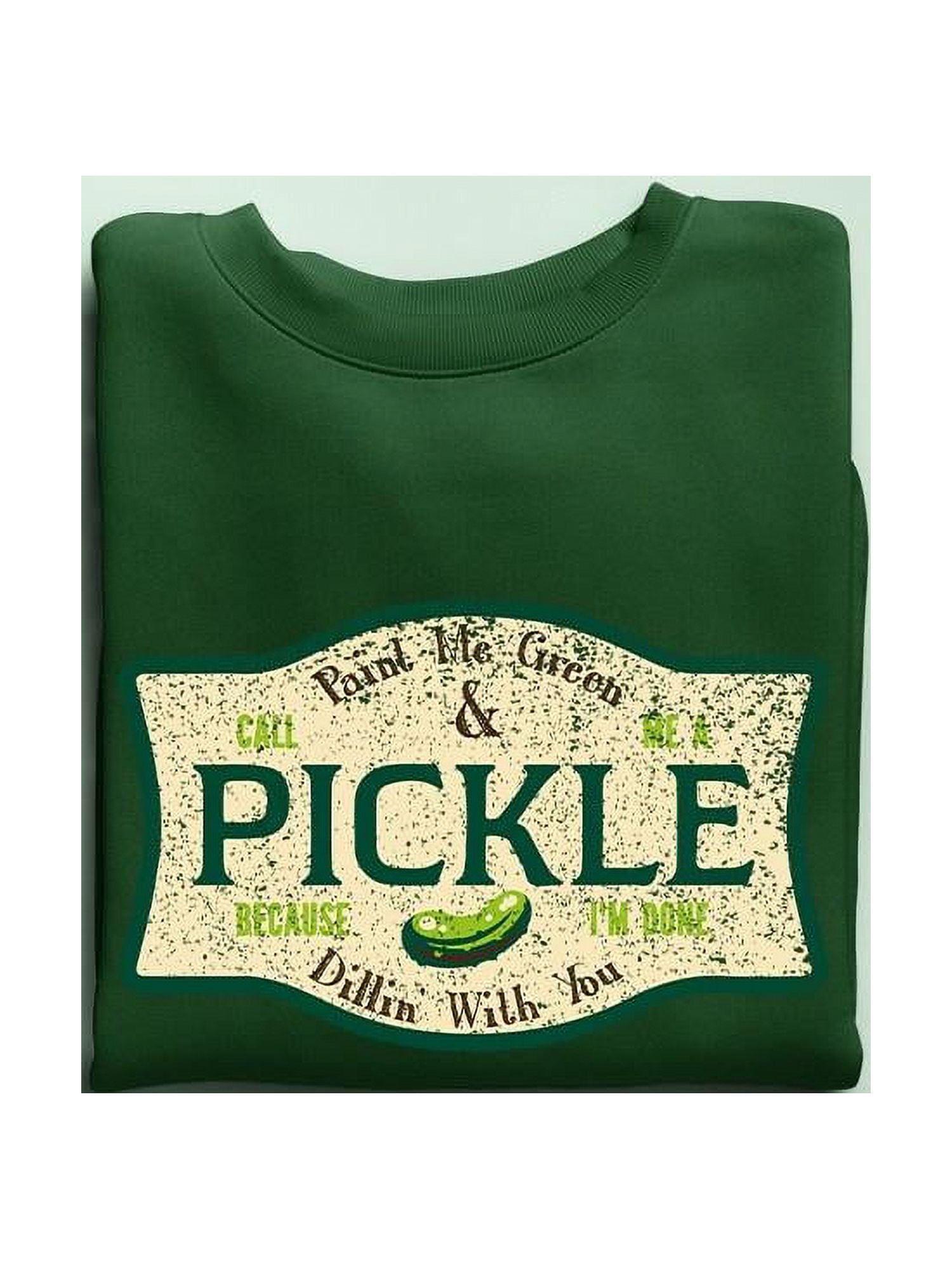 Vintage Pickle Sign Sweatshirt Men's -SmartPrintsInk Designs - Walmart.com