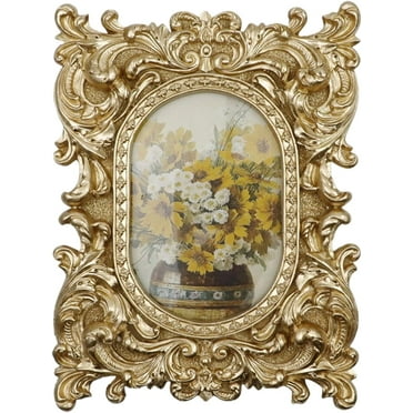 Lawrence Frames Burnished Golden Photo Frame 5x7 with Glass, Sutter ...