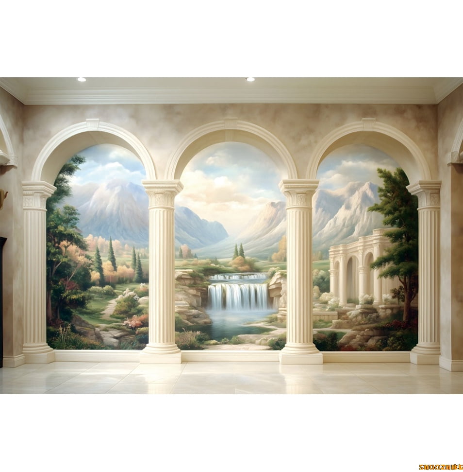 Vintage Pillar Nature Landscape Backdrop Wedding Bridal Portrait ...