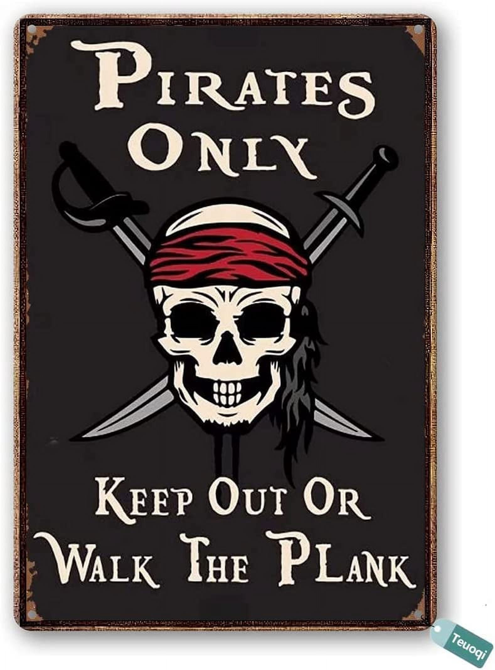 Vintage Pirates Only Sign, Pirates Only 15 * 10 Inch 3OOPCS Jigsaw ...